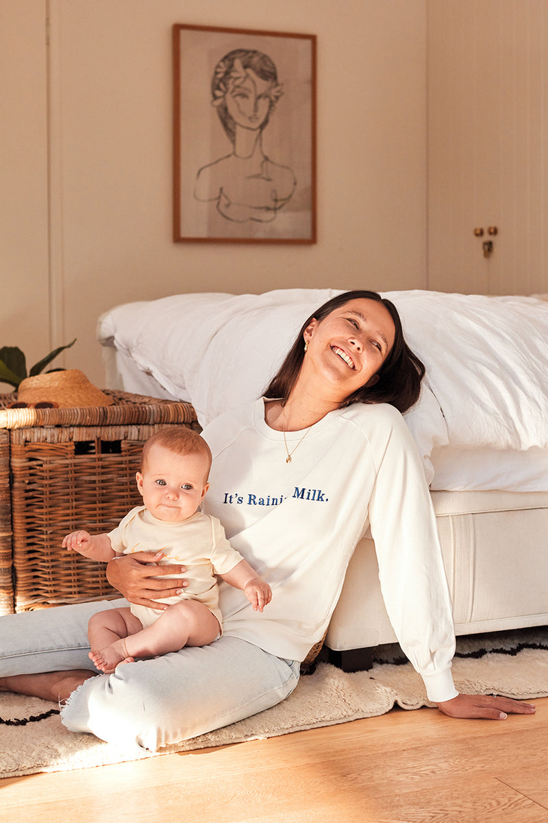 Raining Milk Sweatshirt | Oversized Sweatshirt for Breastfeeding – OMM ...
